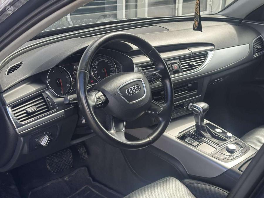 Grey Audi A6 2013 in Vilnius, with an engine capacity of 2.97 L and mileage of 244 thousand km for 9800 €, photo 13 on AUTOMOTO.COM.LV