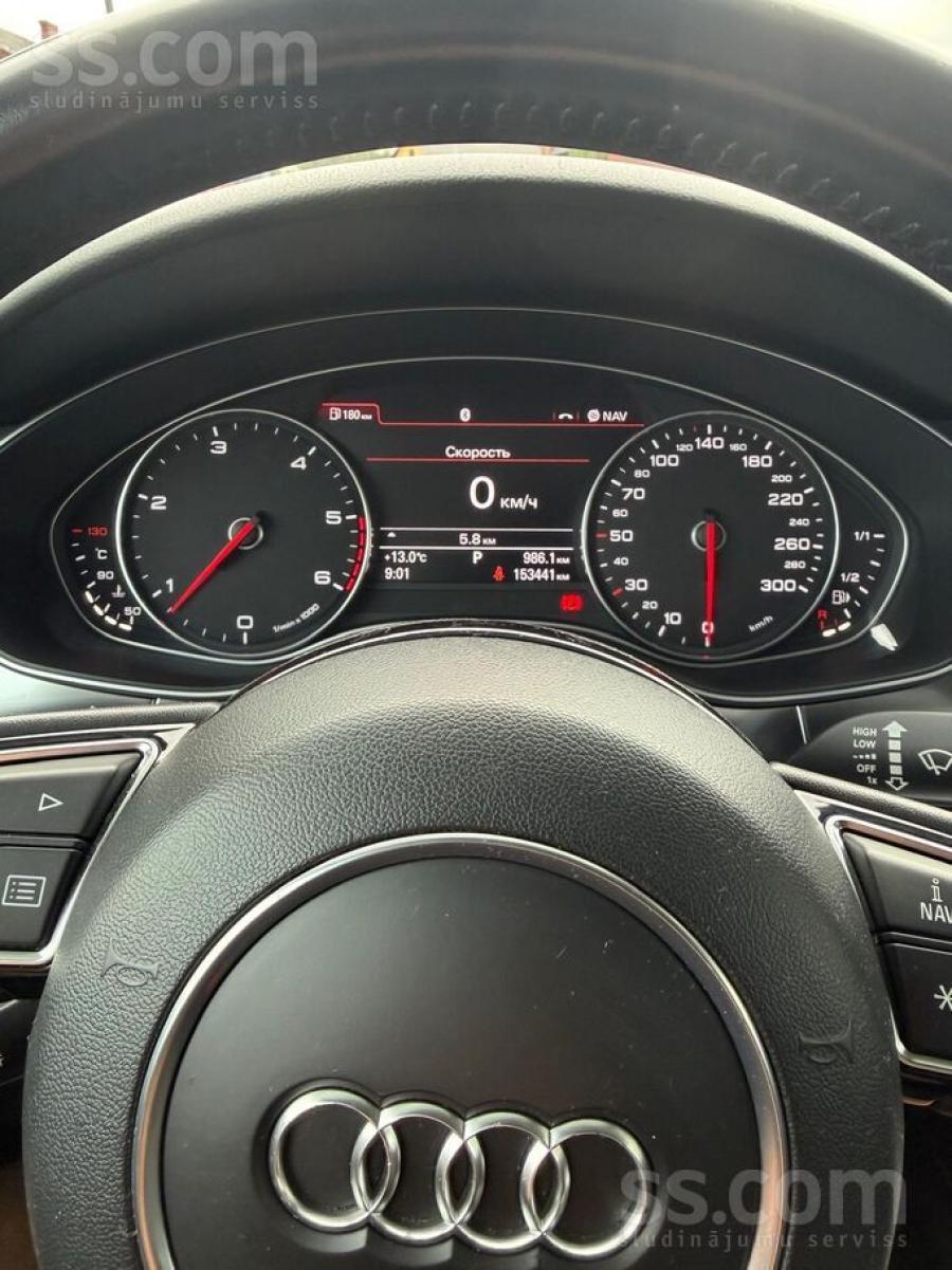 Grey Audi A6 2013 in Daugavpils, with an engine capacity of 3.00 L and mileage of 153 thousand km for 12000 €, photo 11 on AUTOMOTO.COM.LV