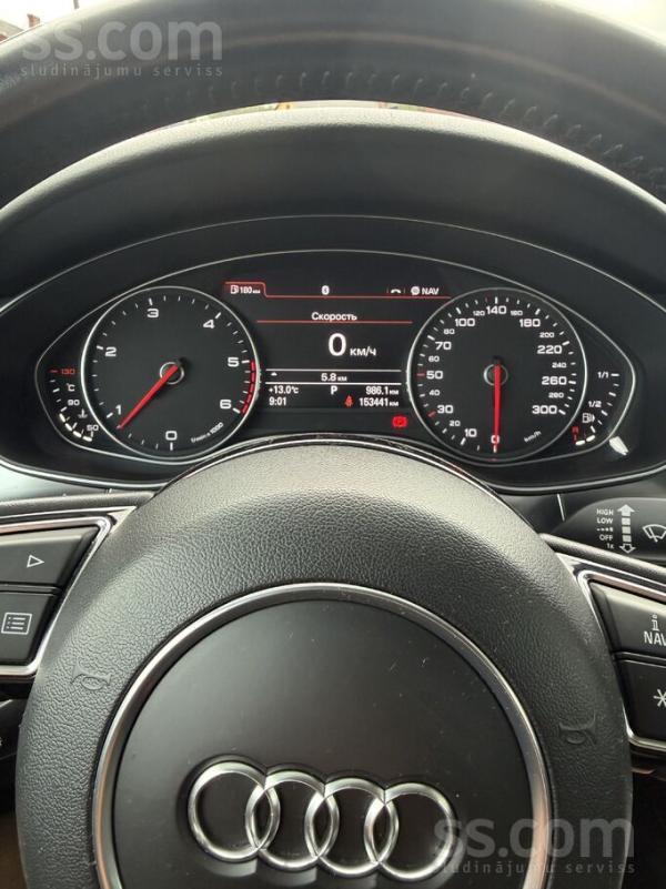 Grey Audi A6 2013 in Riga, with an engine capacity of 3.00 L and mileage of 153 thousand km for 11500 €, photo 11 on AUTOMOTO.COM.LV