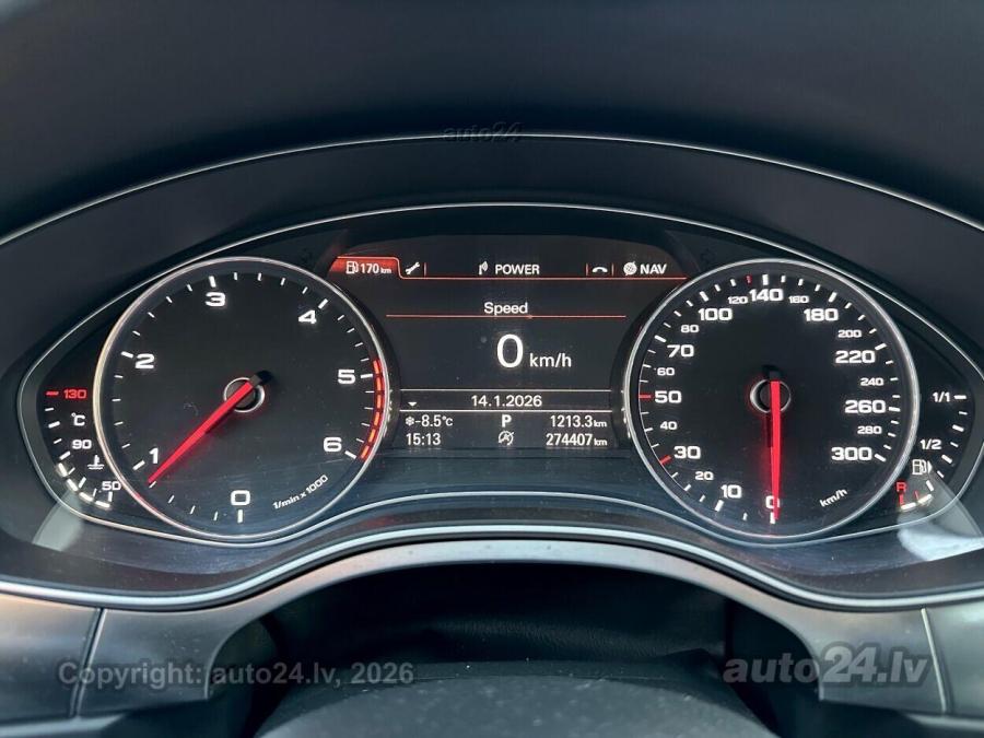 Grey Audi A6 2014 in Tartu, with an engine capacity of 3.00 L and mileage of 270 thousand km for 10990 €, photo 15 on AUTOMOTO.COM.LV