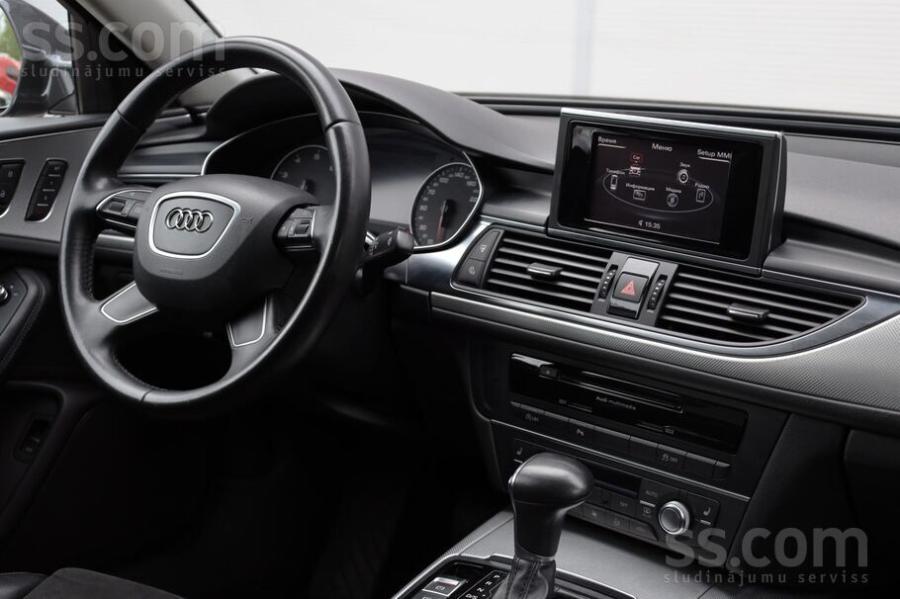 Grey Audi A6 2014 in Riga, with an engine capacity of 2.00 L and mileage of 0 thousand km for 7995 €, photo 13 on AUTOMOTO.COM.LV