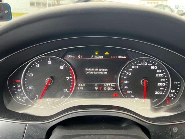 Grey Audi A6 2014 in Kaunas, with an engine capacity of 2.77 L and mileage of 102 thousand km for 12850 €, photo 9 on AUTOMOTO.COM.LV