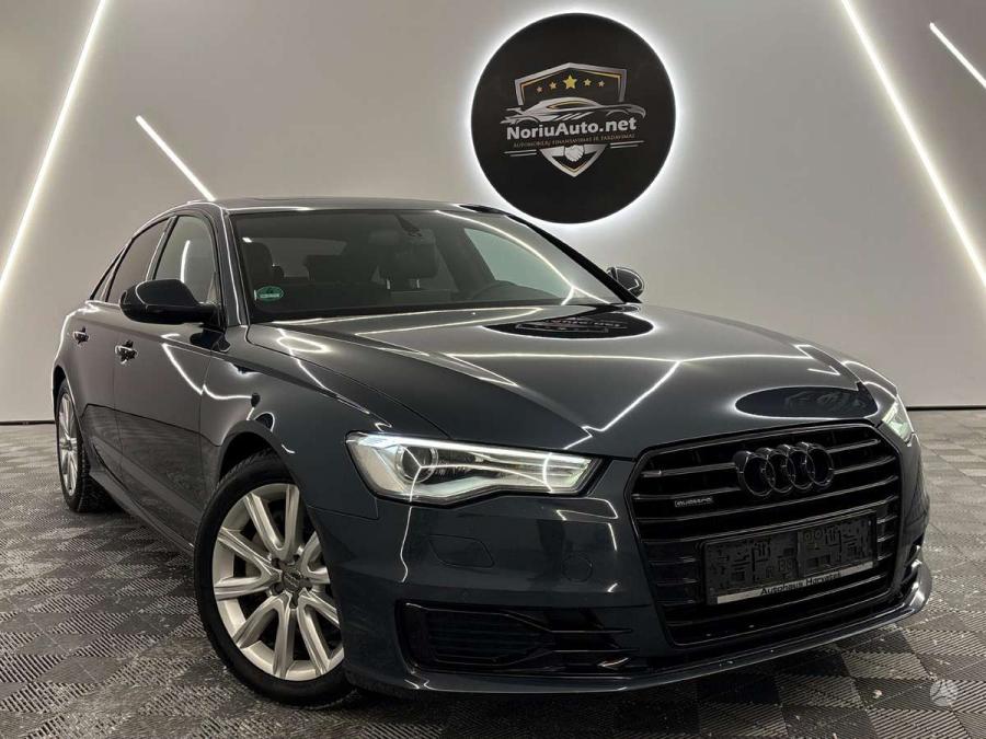 Grey Audi A6 2015 in Marijampole, with an engine capacity of 2.97 L and mileage of 225 thousand km for 14999 €, photo 1 on AUTOMOTO.COM.LV