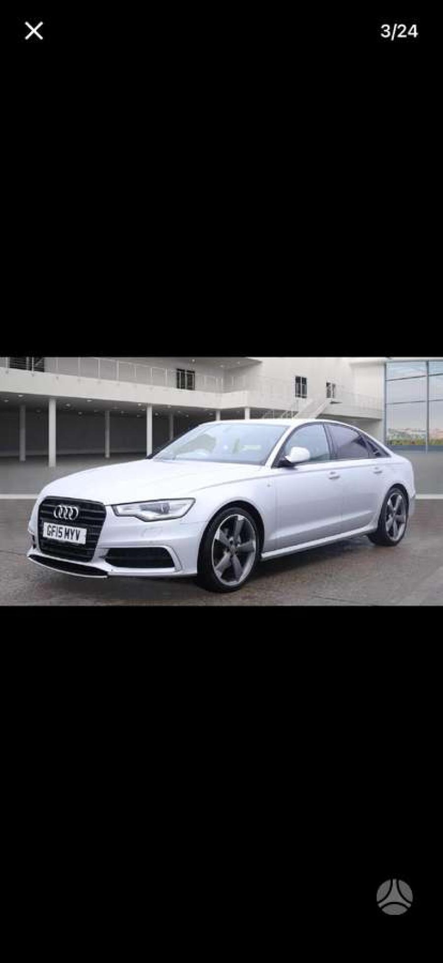 Grey Audi A6 2015 in Vilnius, with an engine capacity of 2.97 L and mileage of 126 thousand km for 7500 €, photo 11 on AUTOMOTO.COM.LV