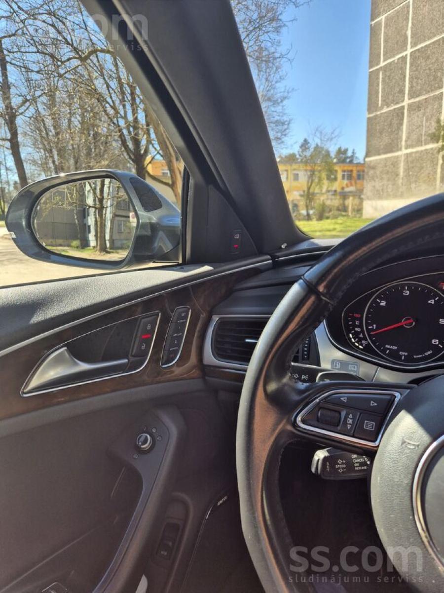 Grey Audi A6 2015 in Riga, with an engine capacity of 3.00 L and mileage of 180 thousand km for 15500 €, photo 7 on AUTOMOTO.COM.LV