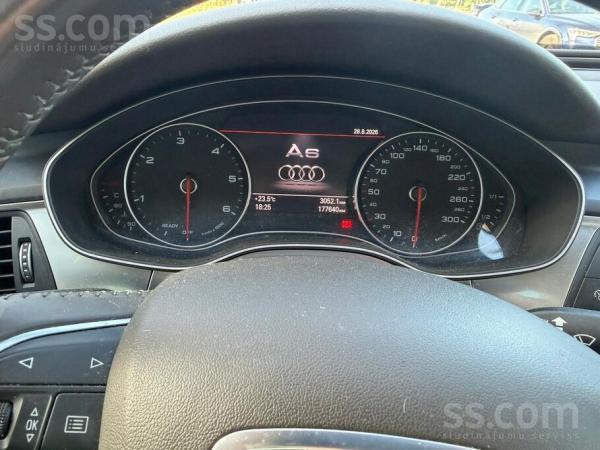 Grey Audi A6 2015 in Aizkraukle, with an engine capacity of 3.00 L and mileage of 178 thousand km for 17500 €, photo 8 on AUTOMOTO.COM.LV