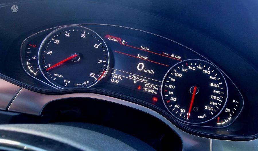 Grey Audi A6 2016 in Klaipeda, with an engine capacity of 3.00 L and mileage of 183 thousand km for 20300 €, photo 26 on AUTOMOTO.COM.LV