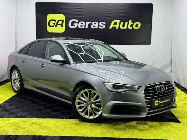 Grey Audi A6 2017 in Vilnius, with an engine capacity of 1.98 L and mileage of 221 thousand km for 12990 €, photo 3 on AUTOMOTO.COM.LV