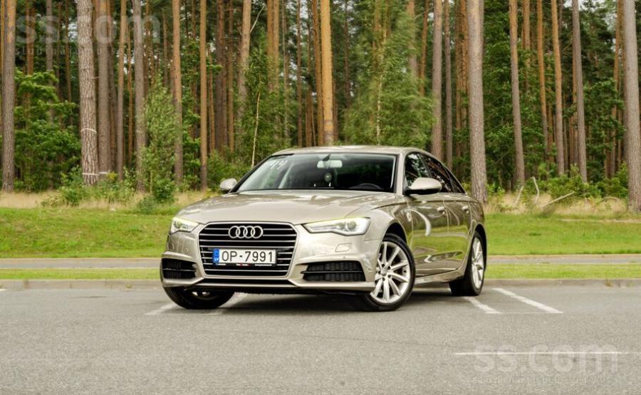 Grey Audi A6 2017 in Riga, with an engine capacity of 2.00 L and mileage of 157 thousand km for 15990 €, photo 1 on AUTOMOTO.COM.LV