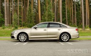Grey Audi A6 2017 in Riga, with an engine capacity of 2.00 L and mileage of 157 thousand km for 15990 €, photo 6 on AUTOMOTO.COM.LV