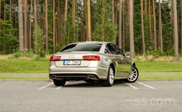 Grey Audi A6 2017 in Riga, with an engine capacity of 2.00 L and mileage of 157 thousand km for 15990 €, photo 6 on AUTOMOTO.COM.LV