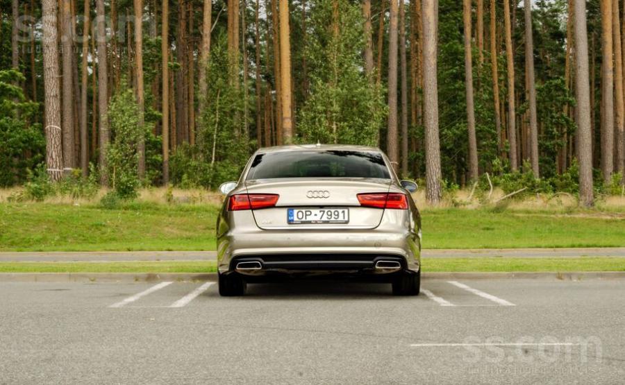 Grey Audi A6 2017 in Riga, with an engine capacity of 2.00 L and mileage of 157 thousand km for 15990 €, photo 8 on AUTOMOTO.COM.LV