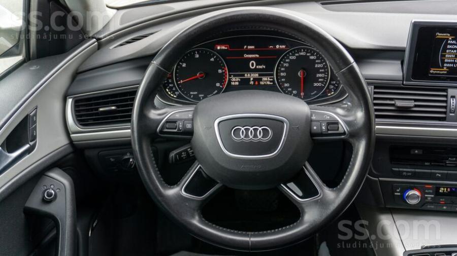 Grey Audi A6 2017 in Riga, with an engine capacity of 2.00 L and mileage of 157 thousand km for 15990 €, photo 15 on AUTOMOTO.COM.LV