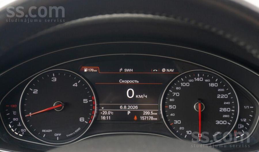 Grey Audi A6 2017 in Riga, with an engine capacity of 2.00 L and mileage of 157 thousand km for 15990 €, photo 25 on AUTOMOTO.COM.LV