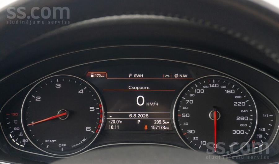 Grey Audi A6 2017 in Riga, with an engine capacity of 2.00 L and mileage of 157 thousand km for 15190 €, photo 25 on AUTOMOTO.COM.LV