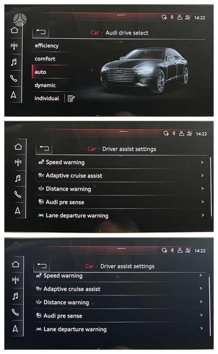 Grey Audi A6 2019 in Kaunas, with an engine capacity of 2.97 L and mileage of 142 thousand km for 26900 €, photo 14 on AUTOMOTO.COM.LV