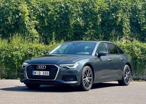 Grey Audi A6 2022 in Vilnius, with an engine capacity of 2.00 L and mileage of 87 thousand km for 38900 €, photo  on AUTOMOTO.COM.LV