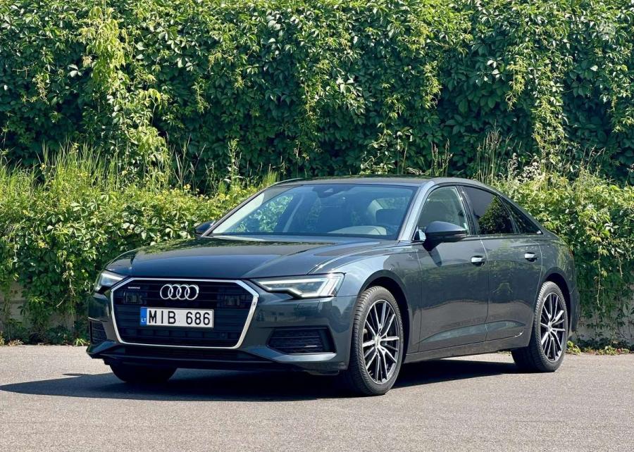Grey Audi A6 2022 in Vilnius, with an engine capacity of 2.00 L and mileage of 87 thousand km for 38900 €, photo 1 on AUTOMOTO.COM.LV