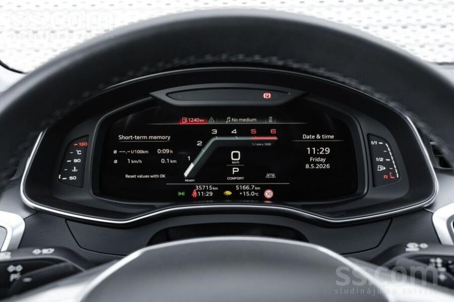 Grey Audi A6 2024 in Riga, with an engine capacity of 2.00 L and mileage of 34 thousand km for 45900 €, photo 16 on AUTOMOTO.COM.LV
