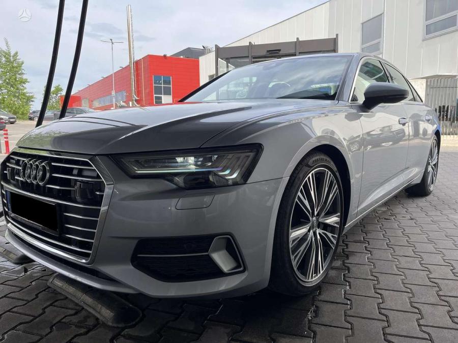 Grey Audi A6 2024 in Vilnius, with an engine capacity of 1.97 L and mileage of 37 thousand km for 38720 €, photo 1 on AUTOMOTO.COM.LV