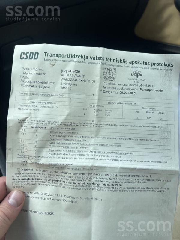 Pelēks Audi A6 1999 Daugavpils, ar dzinēja tilpumu 1.90 L un nobraukumu 188 tūkst. km par 1000 €, foto 8 vietnē AUTOMOTO.COM.LV