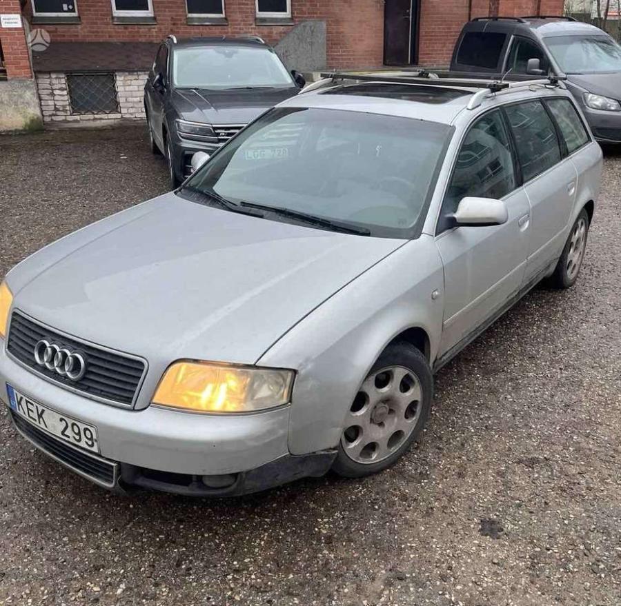 Grey Audi A6 2001 in Vilnius, with an engine capacity of 2.50 L and mileage of 350 thousand km for 600 €, photo 2 on AUTOMOTO.COM.LV