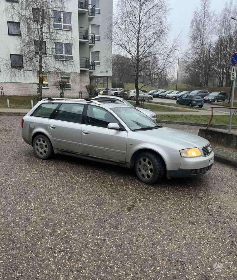 Grey Audi A6 2001 in Vilnius, with an engine capacity of 2.50 L and mileage of 350 thousand km for 600 €, photo 4 on AUTOMOTO.COM.LV