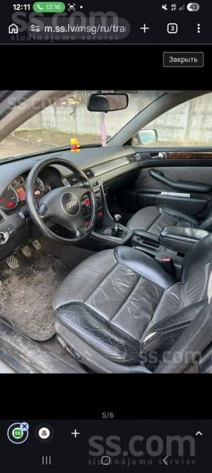 Grey Audi A6 2001 in Riga, with an engine capacity of 2.50 L and mileage of 0 thousand km for 950 €, photo 4 on AUTOMOTO.COM.LV