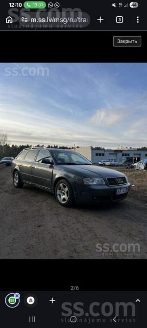 Grey Audi A6 2001 in Riga, with an engine capacity of 2.50 L and mileage of 0 thousand km for 950 €, photo 6 on AUTOMOTO.COM.LV