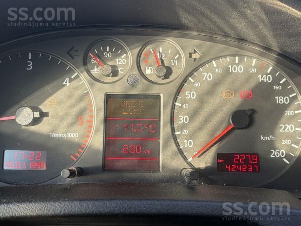 Grey Audi A6 2001 in Ludza, with an engine capacity of 1.90 L and mileage of 424 thousand km for 1500 €, photo 6 on AUTOMOTO.COM.LV