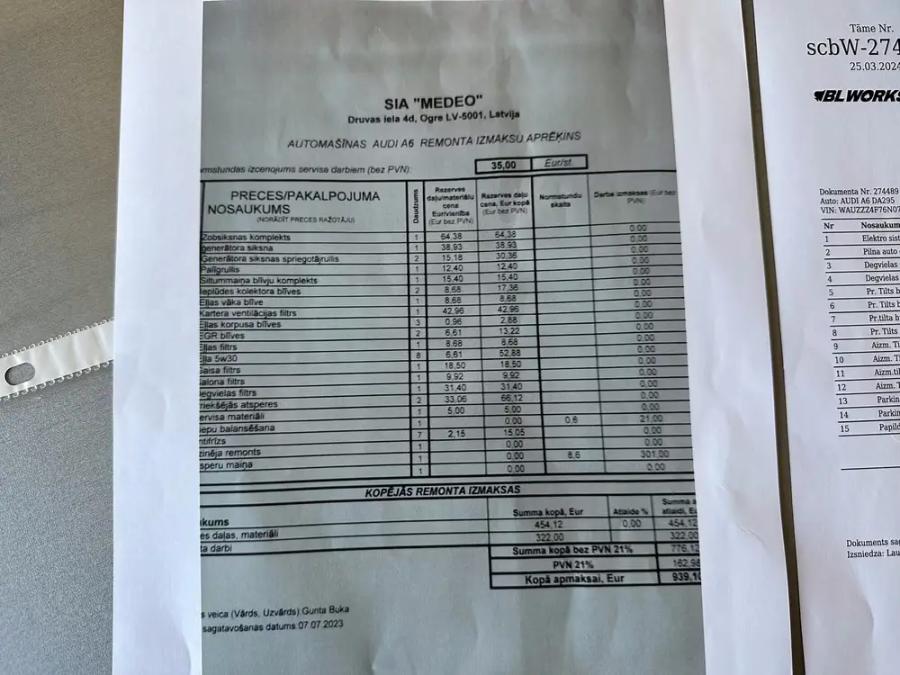 Серый Ауди А6 2005 в Рига, объемом двигателя 3.00 л и пробегом 341 тыс. км за 3490 €, фото 12 на AUTOMOTO.COM.LV