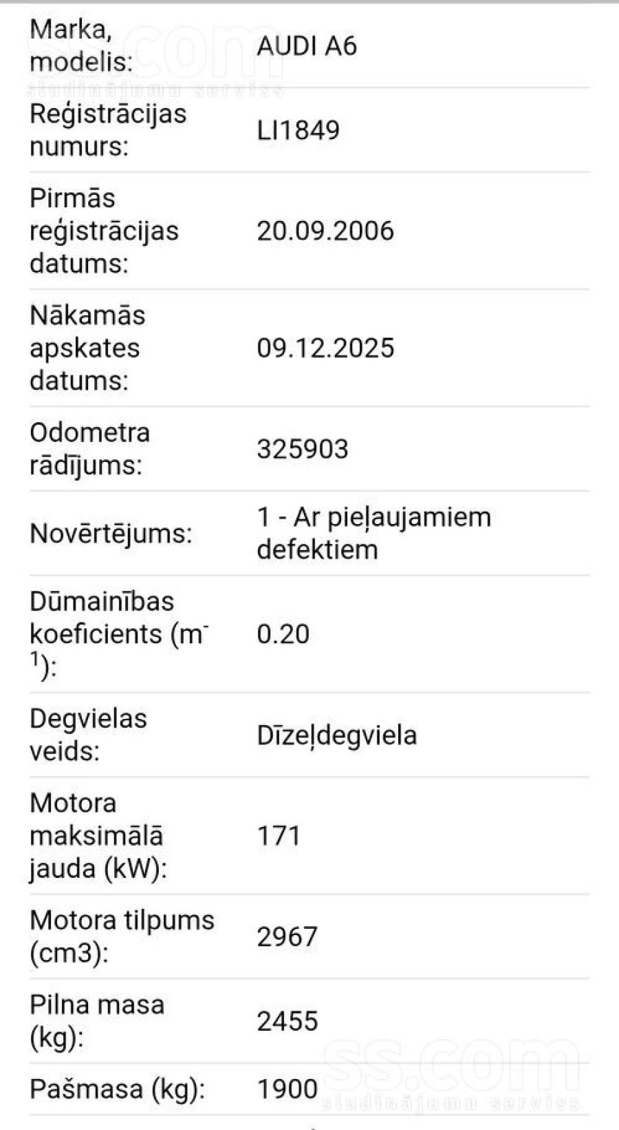 Pelēks Audi A6 2006 Rīga, ar dzinēja tilpumu 3.00 L un nobraukumu 0 tūkst. km par 3999 €, foto 16 vietnē AUTOMOTO.COM.LV