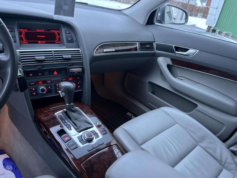 Grey Audi A6 2006 in Kaunas, with an engine capacity of 2.97 L and mileage of 265 thousand km for 3350 €, photo 25 on AUTOMOTO.COM.LV