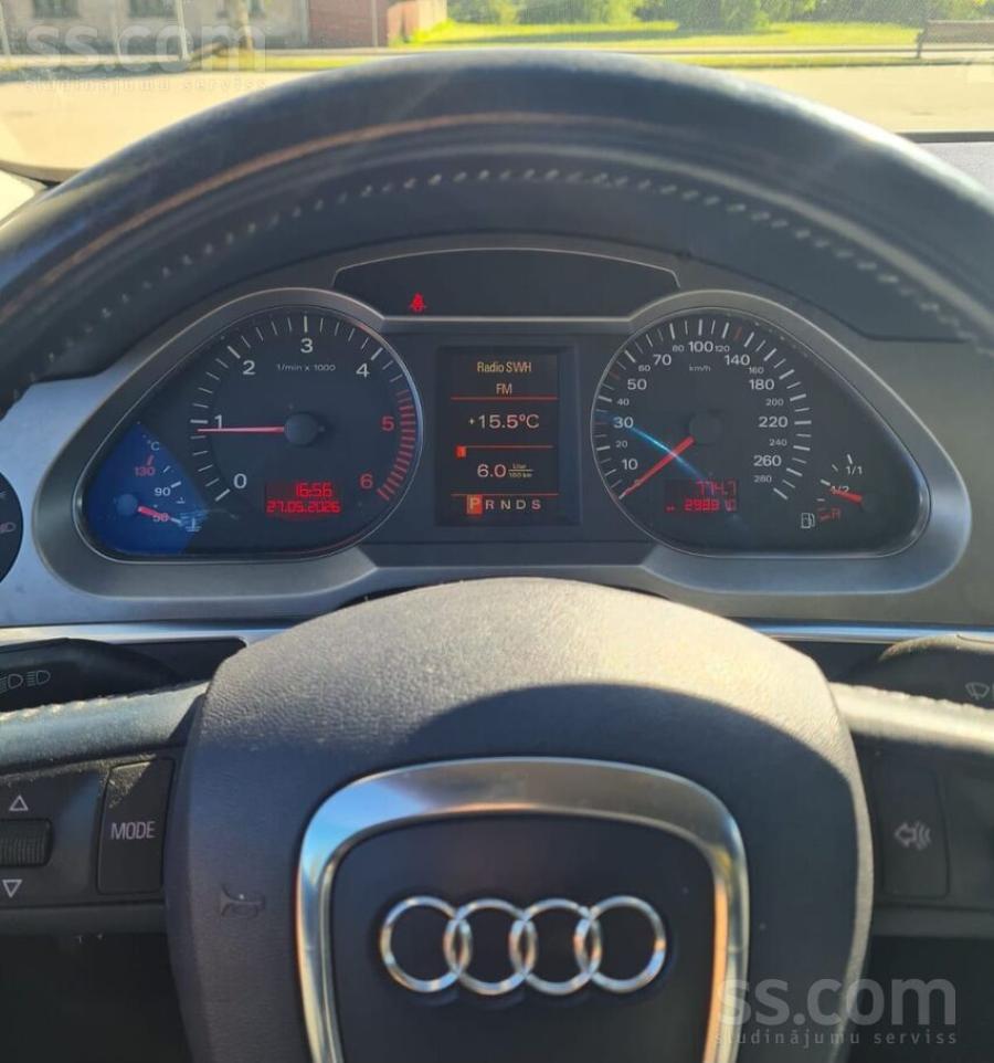 Grey Audi A6 2006 in Liepaja, with an engine capacity of 2.00 L and mileage of 299 thousand km for 1450 €, photo 5 on AUTOMOTO.COM.LV
