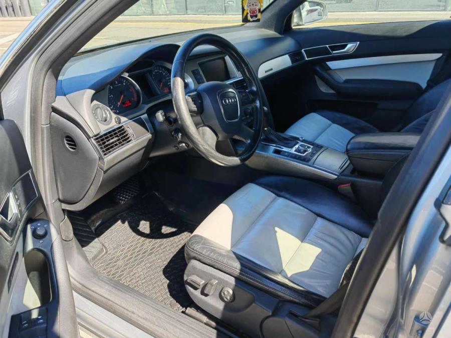 Grey Audi A6 2006 in Vilnius, with an engine capacity of 3.00 L and mileage of 387 thousand km for 2850 €, photo 11 on AUTOMOTO.COM.LV
