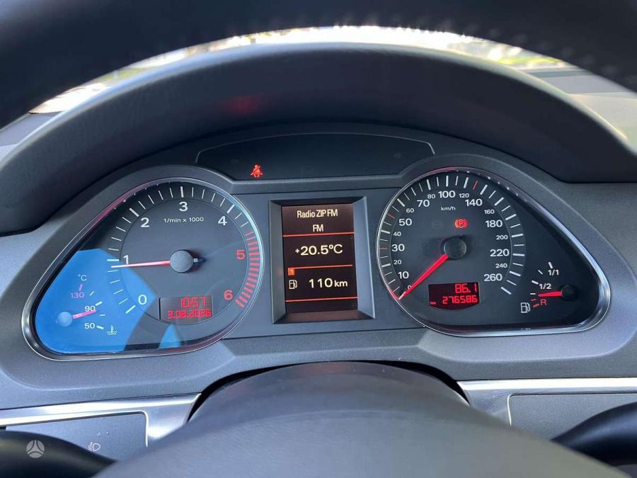 Grey Audi A6 2006 in Taurage, with an engine capacity of 1.97 L and mileage of 277 thousand km for 3250 €, photo 11 on AUTOMOTO.COM.LV