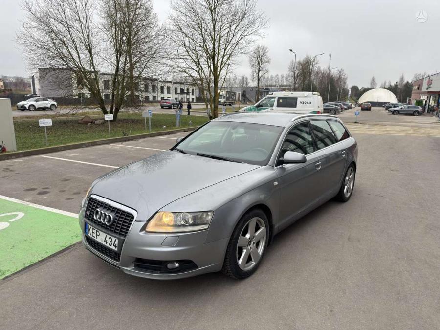 Grey Audi A6 2007 in Vilnius, with an engine capacity of 2.39 L and mileage of 344 thousand km for 2350 €, photo 1 on AUTOMOTO.COM.LV