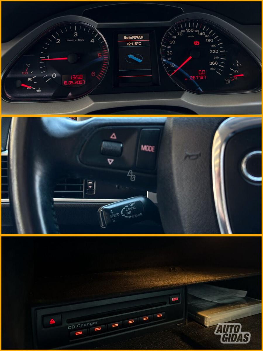 Grey Audi A6 2007 in Kaunas, with an engine capacity of 2.00 L and mileage of 267 thousand km for 3950 €, photo 32 on AUTOMOTO.COM.LV