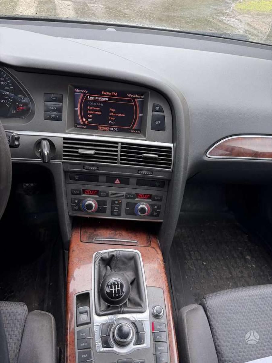 Pelēks Audi A6 2007 Kauņa, ar dzinēja tilpumu 2.97 L un nobraukumu 340 tūkst. km par 1950 €, foto 13 vietnē AUTOMOTO.COM.LV