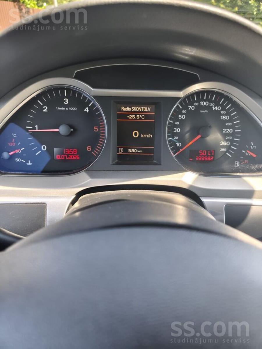 Grey Audi A6 2007 in Daugavpils, with an engine capacity of 2.00 L and mileage of 334 thousand km for 3150 €, photo 10 on AUTOMOTO.COM.LV