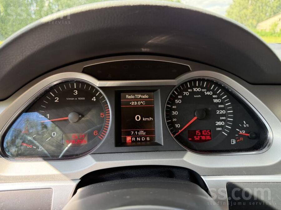 Grey Audi A6 2007 in Jelgava, with an engine capacity of 3.00 L and mileage of 528 thousand km for 4100 €, photo 9 on AUTOMOTO.COM.LV