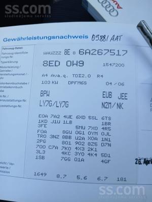 Pelēks Audi A6 2007 Ludza, ar dzinēja tilpumu 2.00 L un nobraukumu 262 tūkst. km par 4290 €, foto 20 vietnē AUTOMOTO.COM.LV