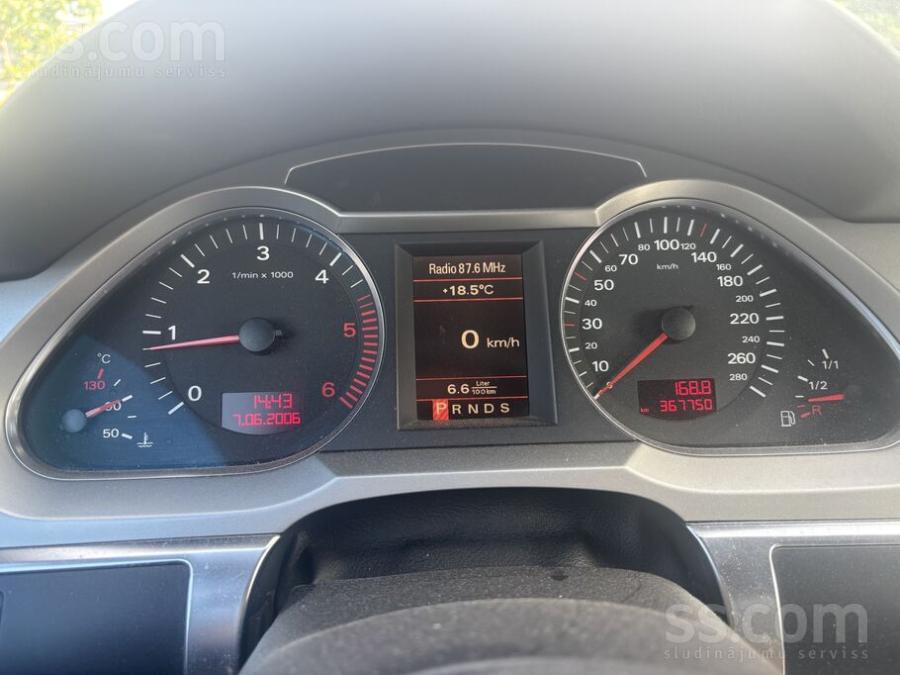 Grey Audi A6 2007 in Riga, with an engine capacity of 3.00 L and mileage of 368 thousand km for 3700 €, photo 6 on AUTOMOTO.COM.LV