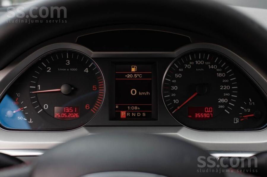 Grey Audi A6 2008 in Riga, with an engine capacity of 3.00 L and mileage of 356 thousand km for 5690 €, photo 21 on AUTOMOTO.COM.LV
