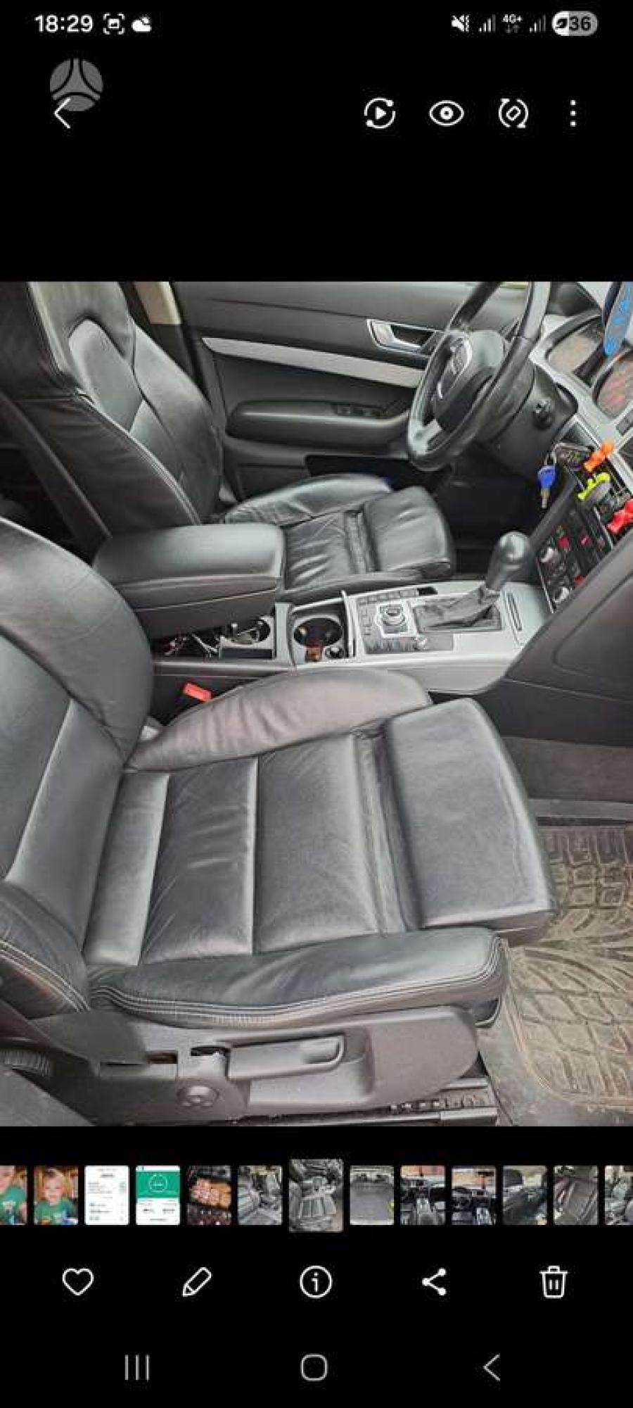 Pelēks Audi A6 2008 Viļņa, ar dzinēja tilpumu 2.70 L un nobraukumu 290 tūkst. km par 4700 €, foto 13 vietnē AUTOMOTO.COM.LV