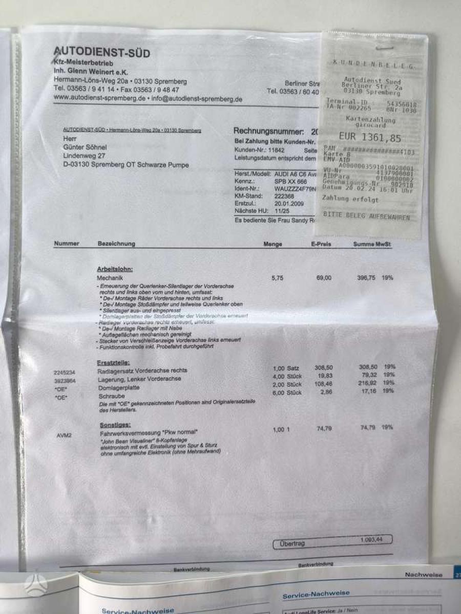 Pelēks Audi A6 2009 Viļņa, ar dzinēja tilpumu 2.97 L un nobraukumu 268 tūkst. km par 6800 €, foto 36 vietnē AUTOMOTO.COM.LV