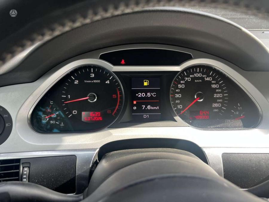 Grey Audi A6 2010 in Vilnius, with an engine capacity of 2.70 L and mileage of 409 thousand km for 4500 €, photo 22 on AUTOMOTO.COM.LV