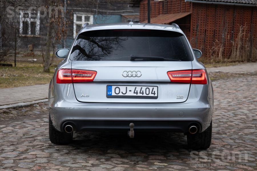 Grey Audi A6 2012 in Jelgava, with an engine capacity of 3.00 L and mileage of 311 thousand km for 13100 €, photo 6 on AUTOMOTO.COM.LV