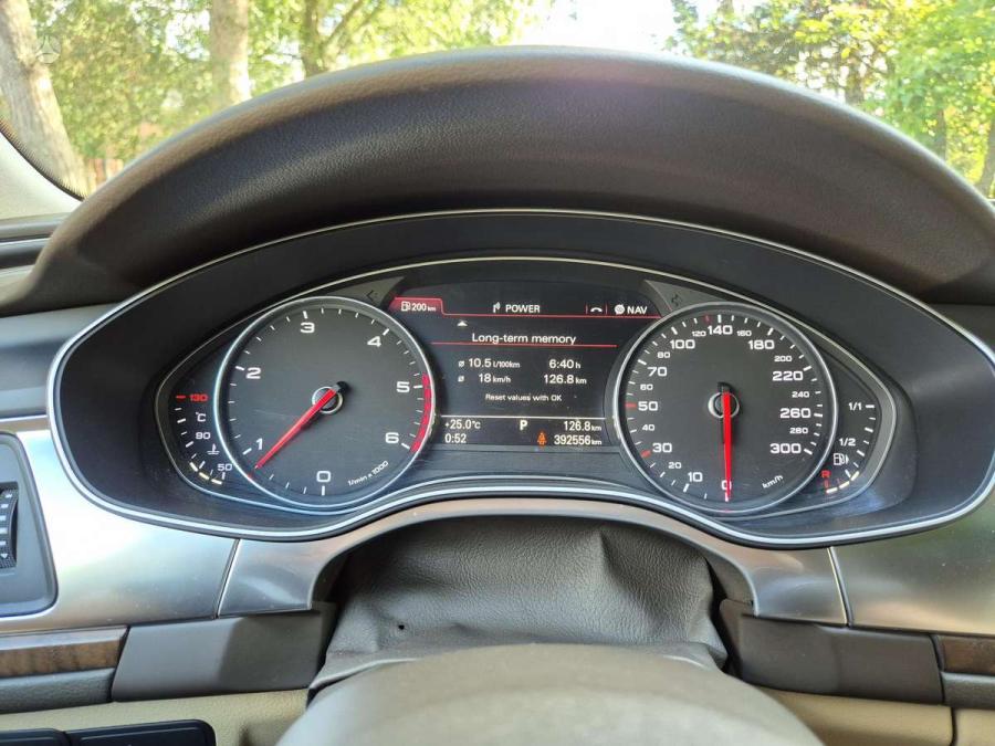 Pelēks Audi A6 2012 Viļņa, ar dzinēja tilpumu 2.97 L un nobraukumu 393 tūkst. km par 6300 €, foto 23 vietnē AUTOMOTO.COM.LV