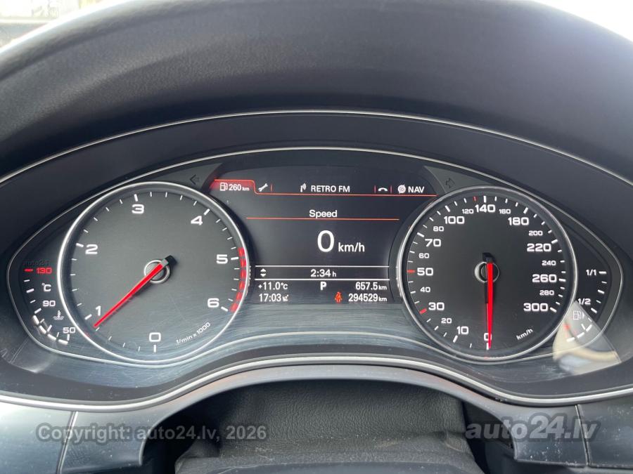 Grey Audi A6 2012 in Tartu, with an engine capacity of 3.00 L and mileage of 290 thousand km for 8990 €, photo 11 on AUTOMOTO.COM.LV